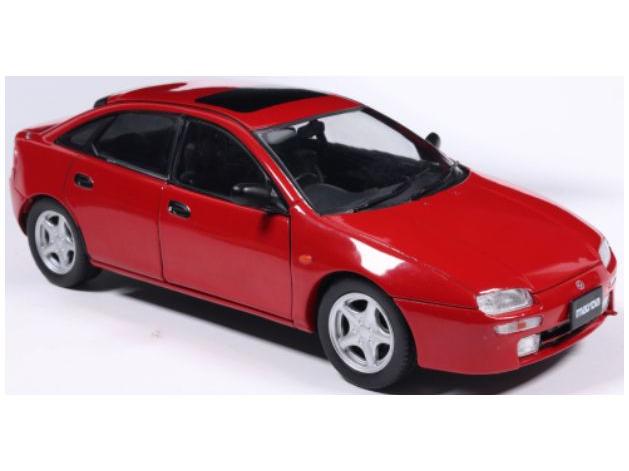 Mazda 323 F Red 1993 1:24 Scale WhiteBox Diecast Model Car