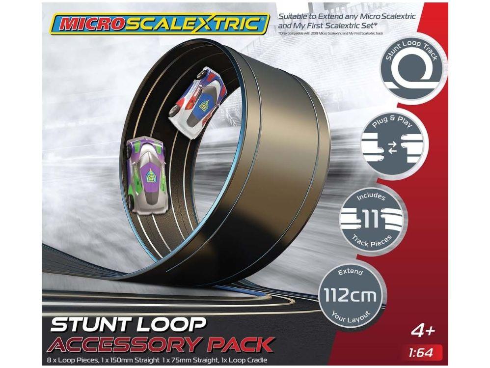 Micro Scalextric Track Stunt Extension Pack Stunt Loop 1:64 Scale