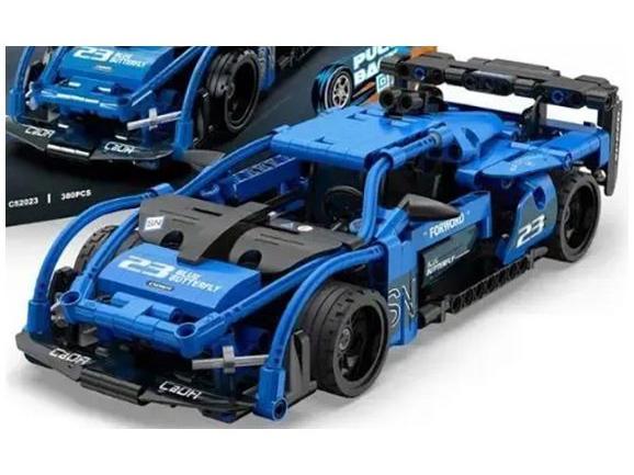 Racing Car Pull Back Brick Builder Blue 380pcs Cada Kit