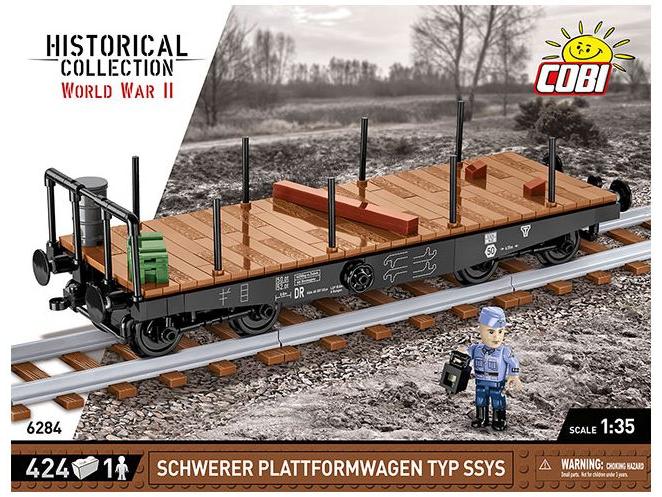 Schwerer Plattwormwagen Typ SSY German Railway Cobi Brick Build Kit