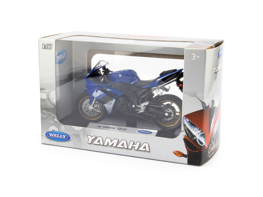 Yamaha YZF-R1 2008 blue - 1:18 Diecast Model Motorcycle